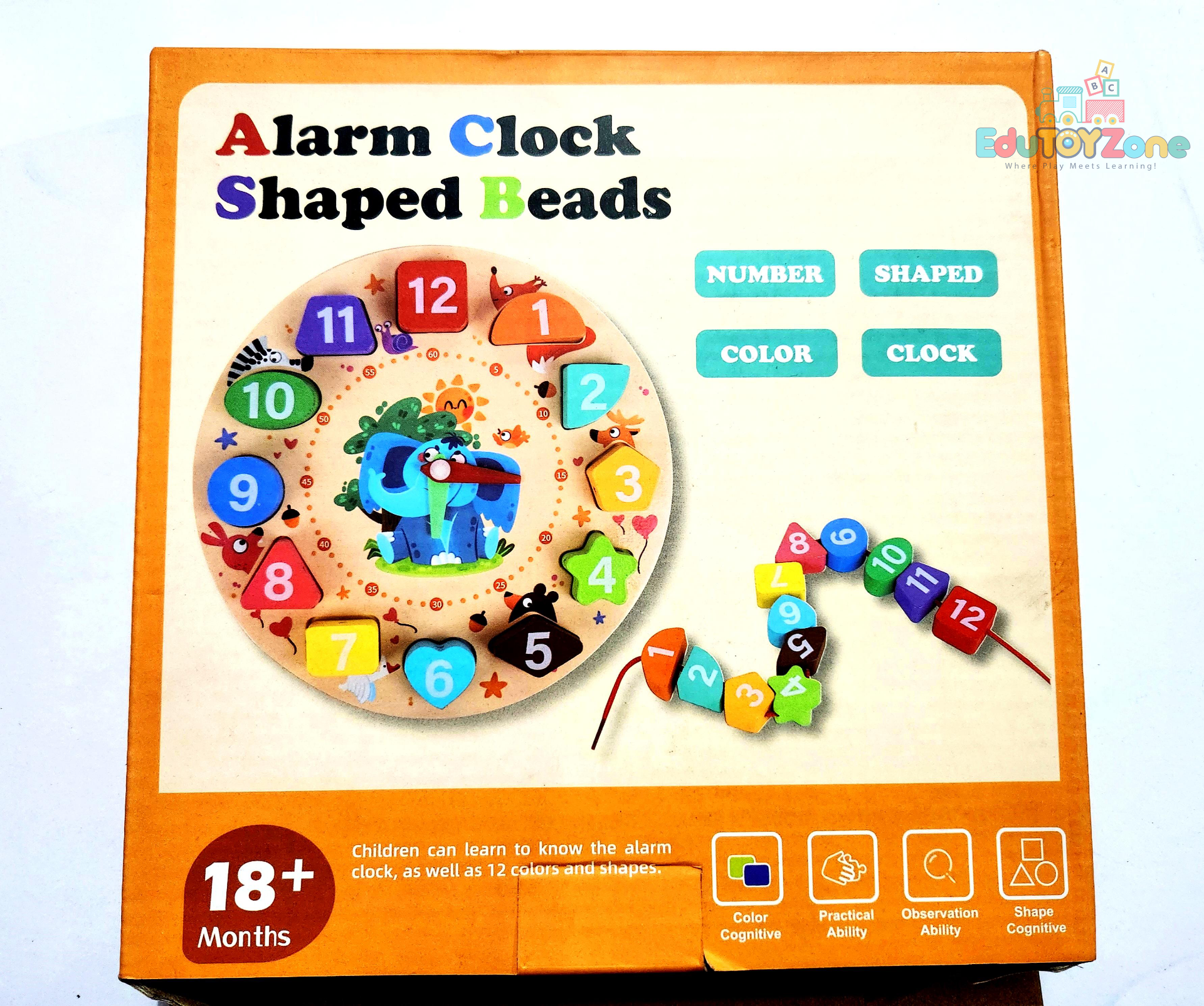 Wooden Shape Color Sorting Clock | EdutoyZone | Where Play Meets ...