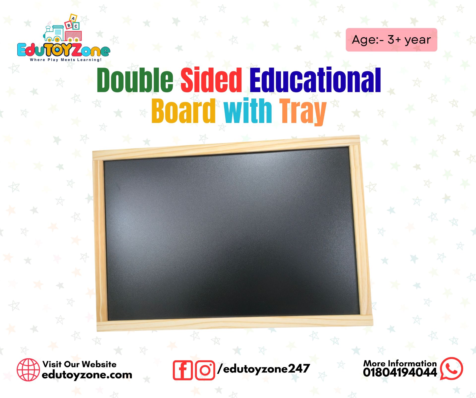 Removable Double Sided Education Board with Tray | EdutoyZone | Where ...