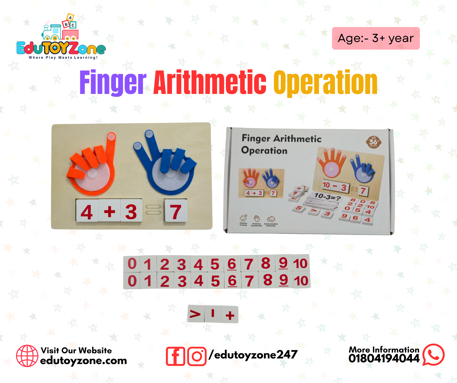 Finger Arithmetic Operation | EdutoyZone | Where Play Meets Learning ...