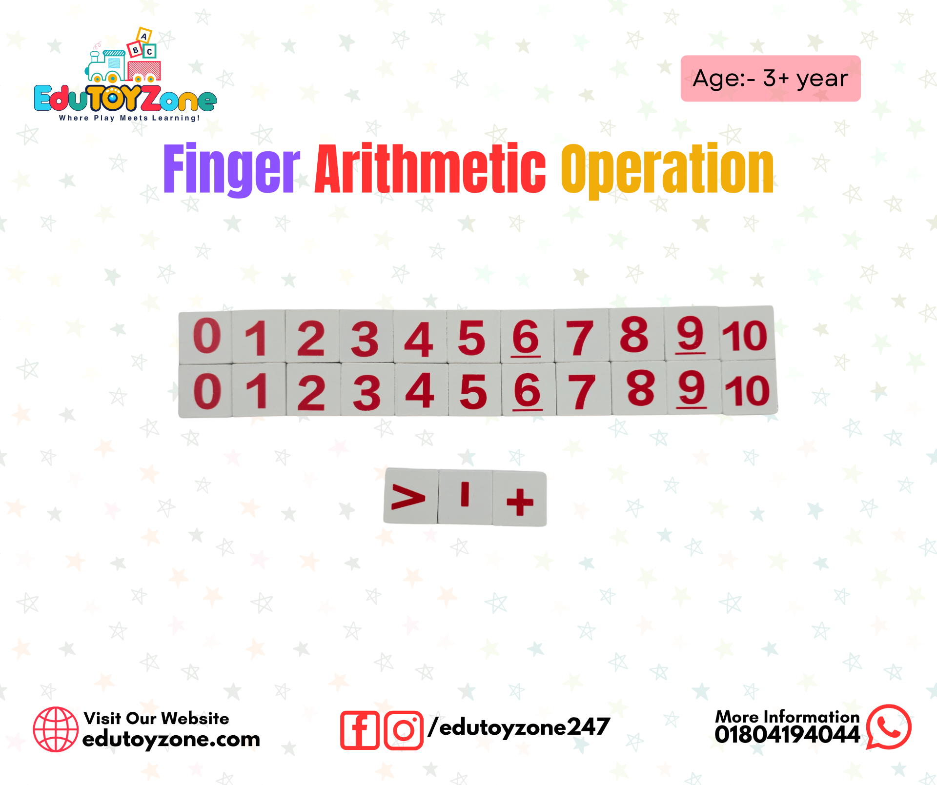 Finger Arithmetic Operation | EdutoyZone | Where Play Meets Learning – Educational Toys for Kids