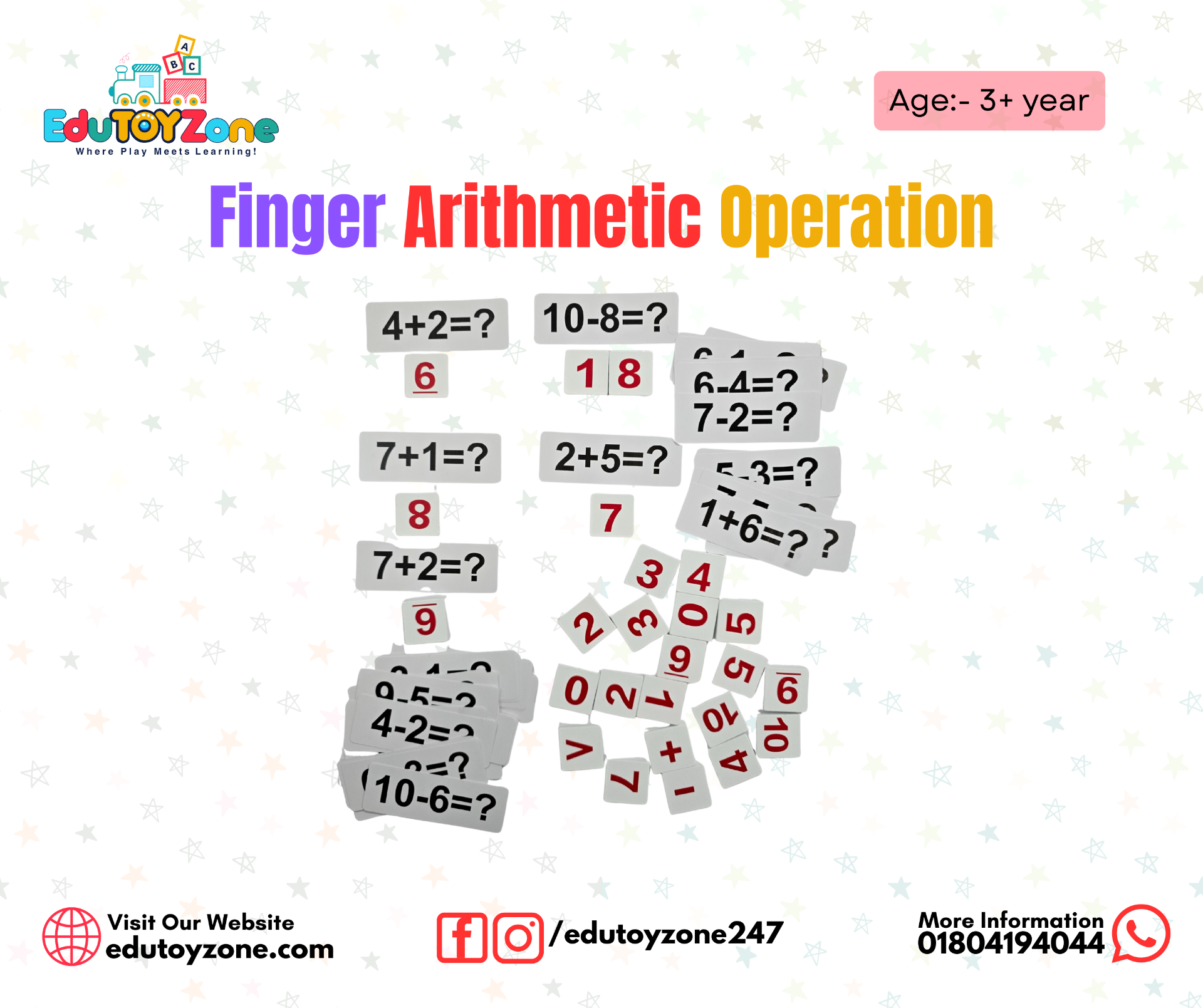Finger Arithmetic Operation | EdutoyZone | Where Play Meets Learning ...