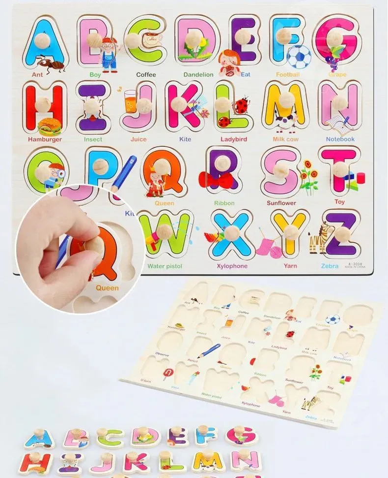 ABCD English Alphabet Puzzle Board With Pin | EdutoyZone | Where Play ...